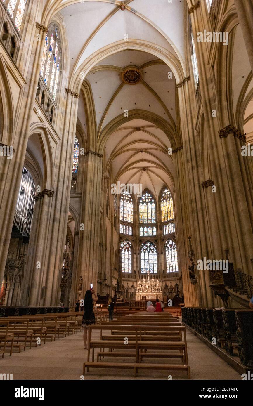 Interior Cathedral Regensburg Germany High Resolution Stock Photography ...