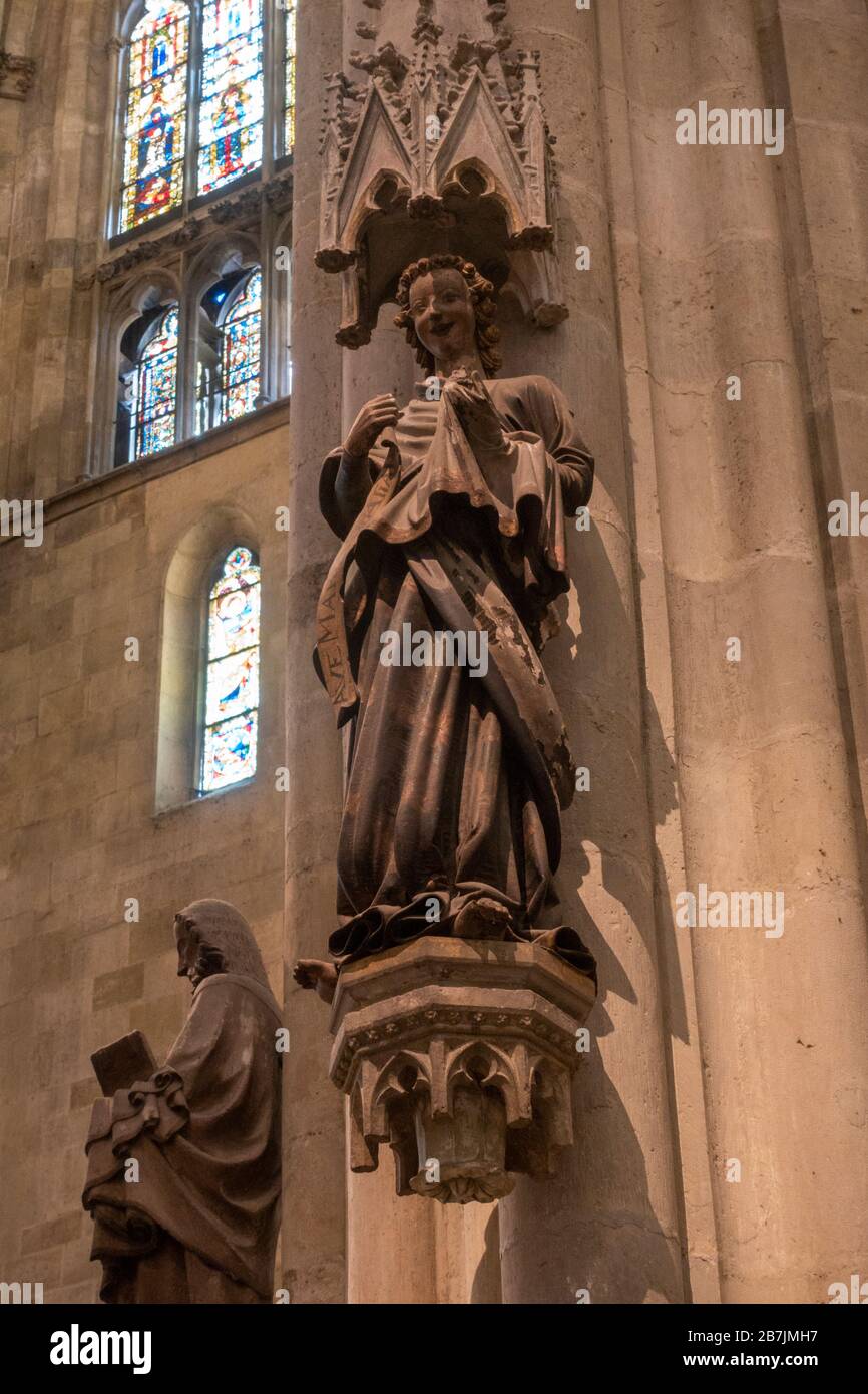 Sculpture in regensburg cathedral in hi-res stock photography and ...