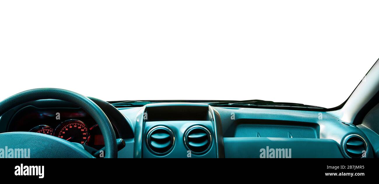 car interior with white background as windshield Stock Photo - Alamy