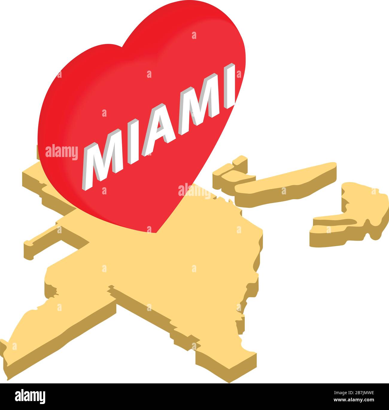 Florida map red icon hi-res stock photography and images - Alamy
