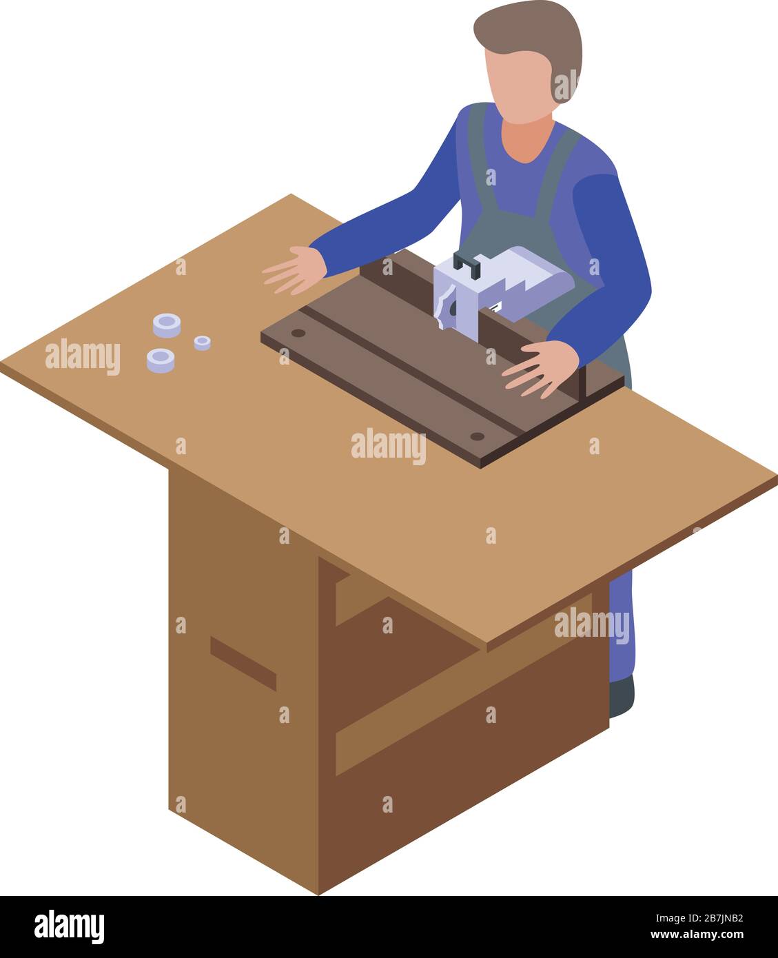 Smiling professional male carpenter Stock Vector Images - Alamy
