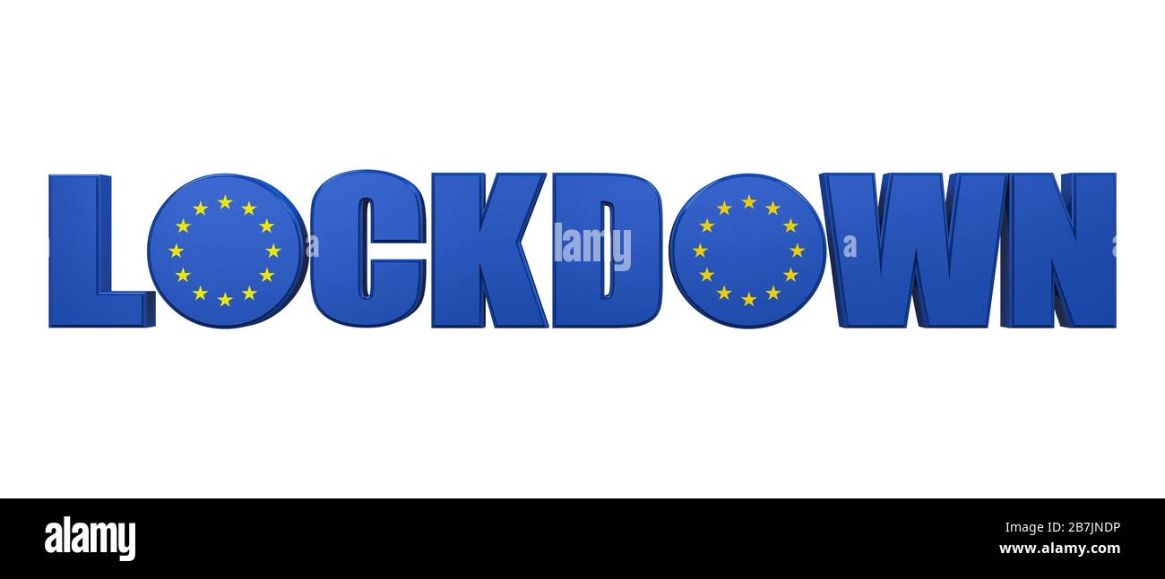 European Union Lockdown Illustration Stock Photo - Alamy