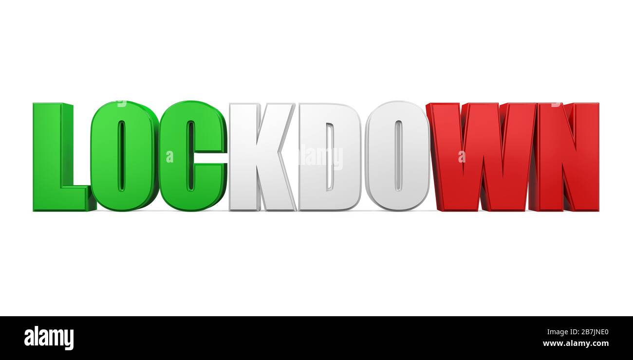 Italy Lockdown Illustration Stock Photo - Alamy