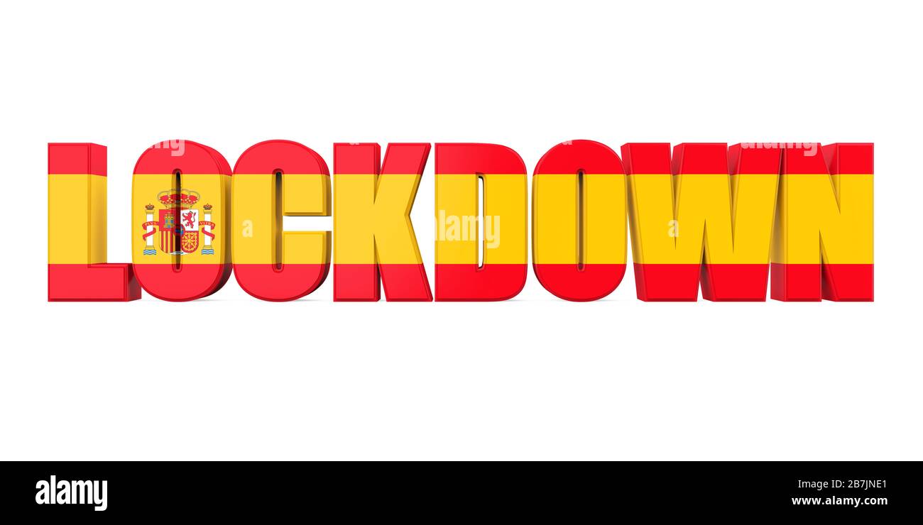 Spain Lockdown Illustration Stock Photo - Alamy