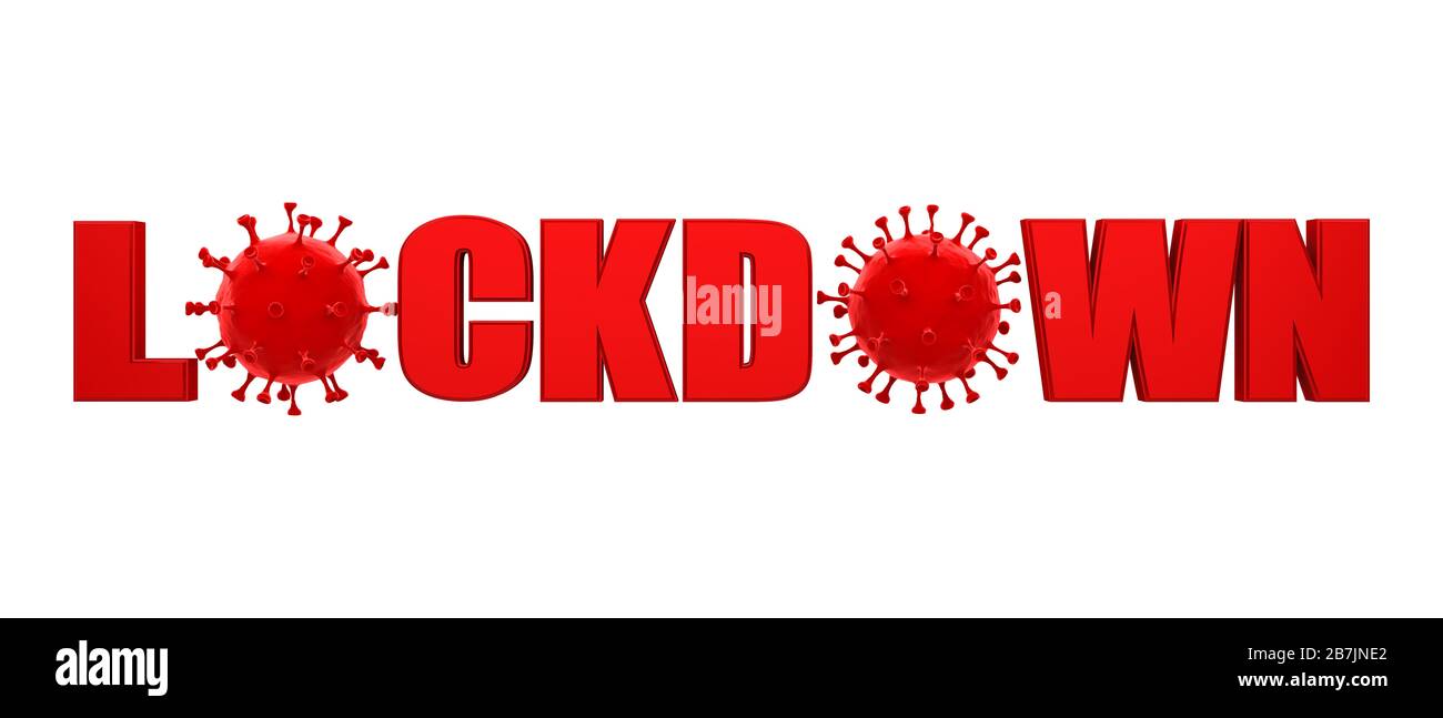Virus Lockdown Illustration Stock Photo - Alamy