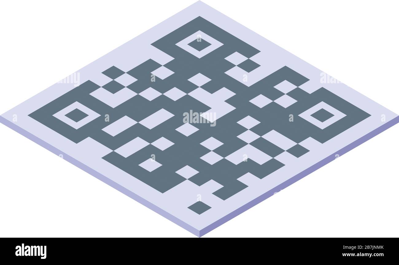 Digital qr code icon, isometric style Stock Vector Image & Art - Alamy