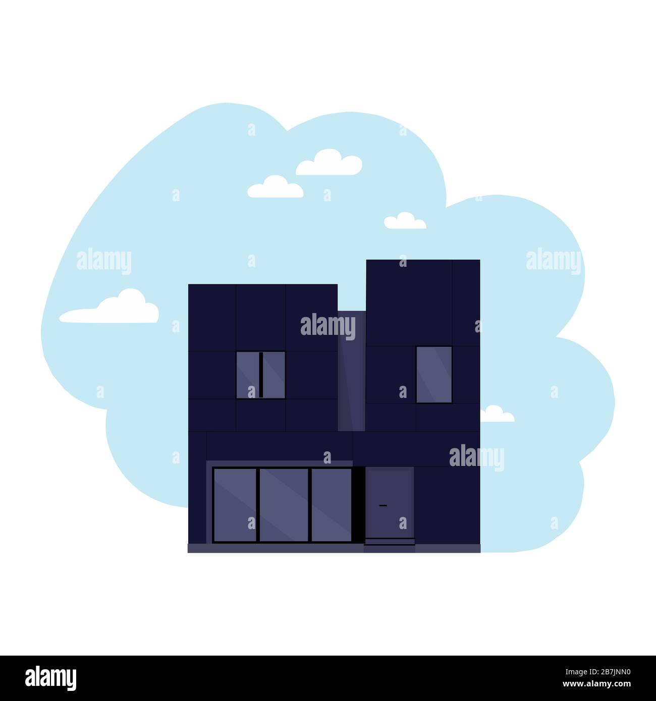 Modern townhouse exterior Stock Vector Images - Alamy