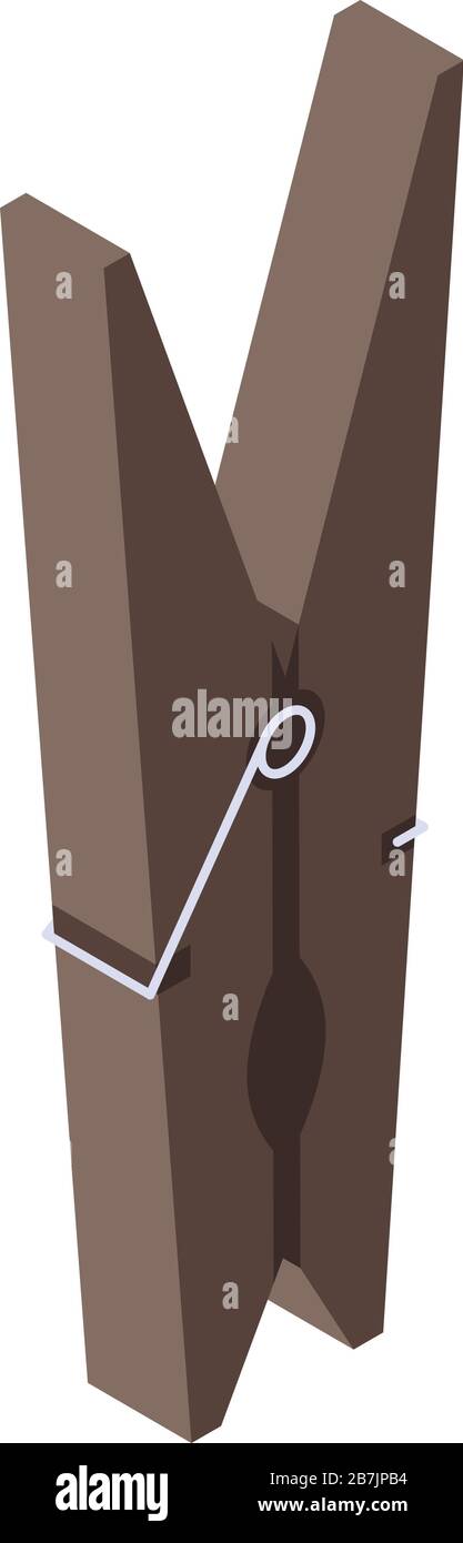 Rope clothes pin icon, isometric style Stock Vector Image & Art - Alamy