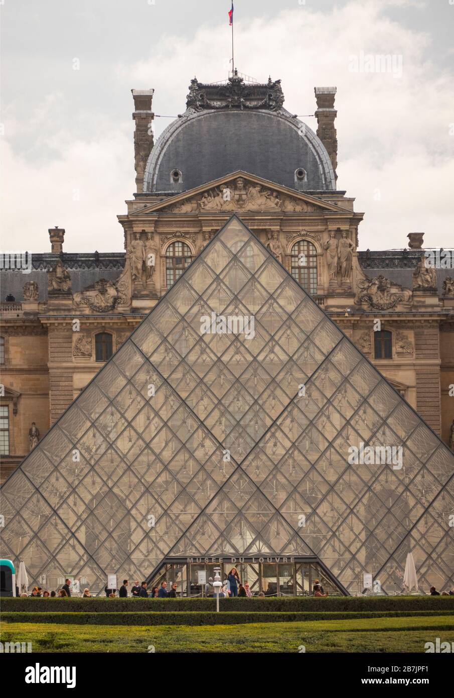 Louvre Museum in Napoleon courtyard Paris France Stock Photo - Alamy