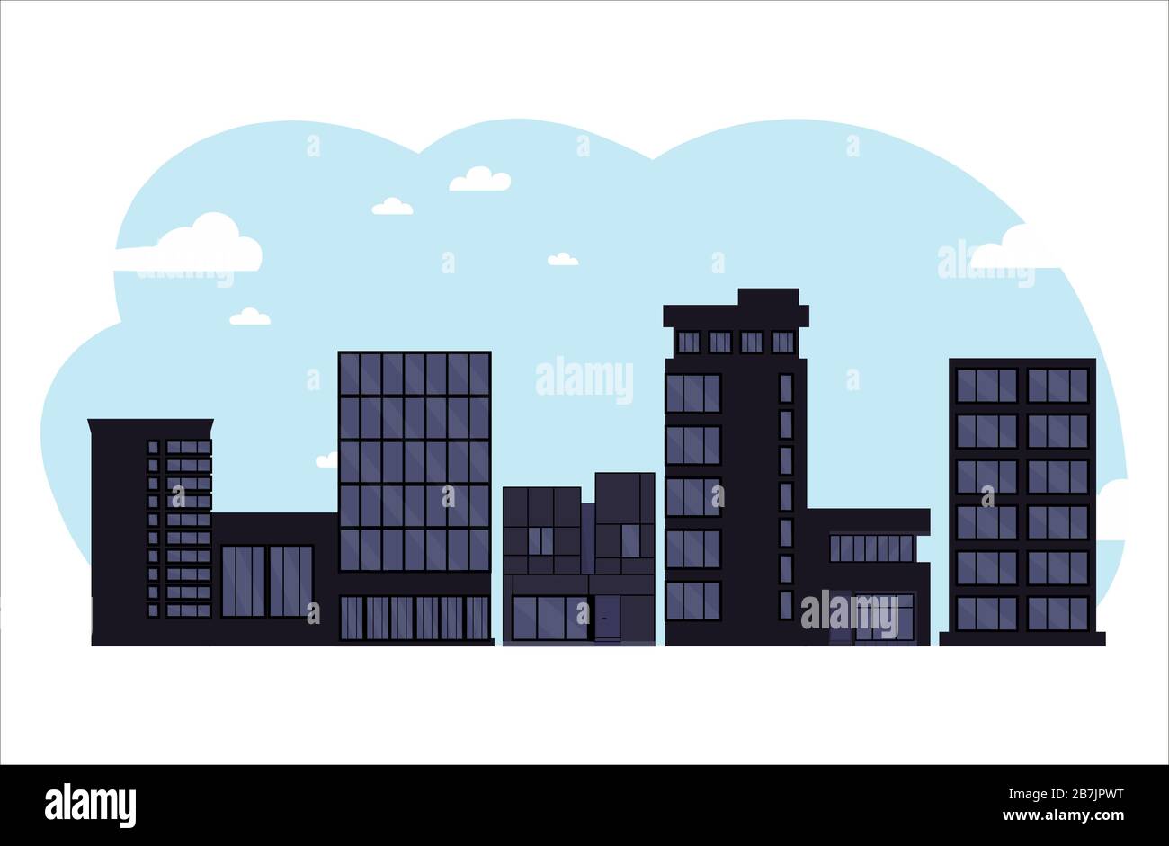 Facade tall building in Stock Vector Images - Alamy