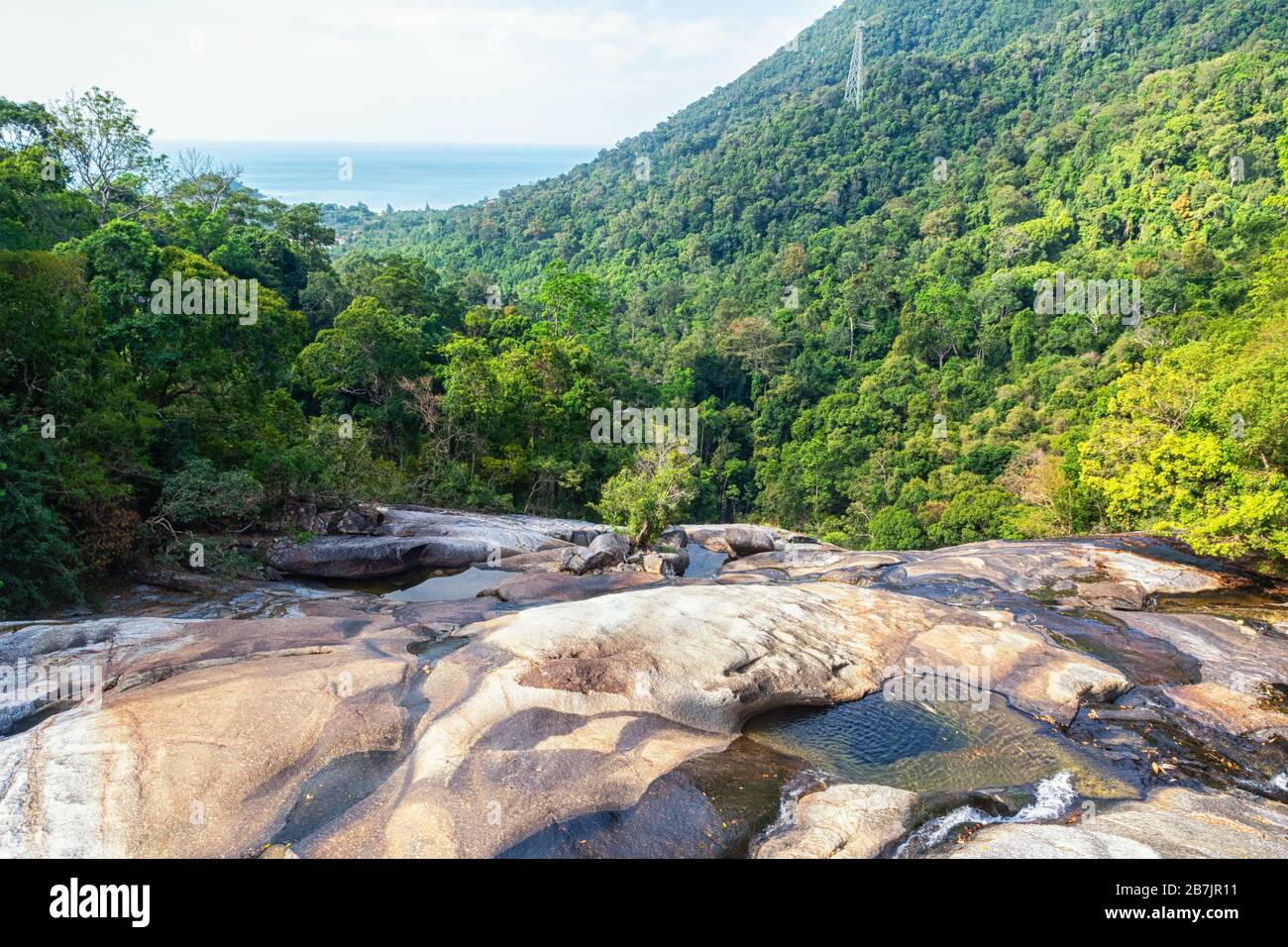The Seven Wells Waterfall on Langkawi in Malaysia Stock Photo - Alamy