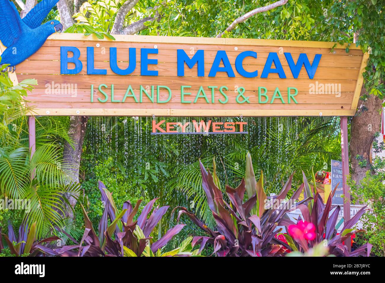 Key West Florida USA 10/25/2016 The Blue Macaw Island Eats and Bar ...