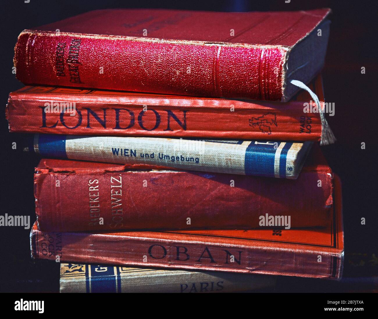 Pile of Guidebooks Great Britain (19th century); Reiseführer für ...