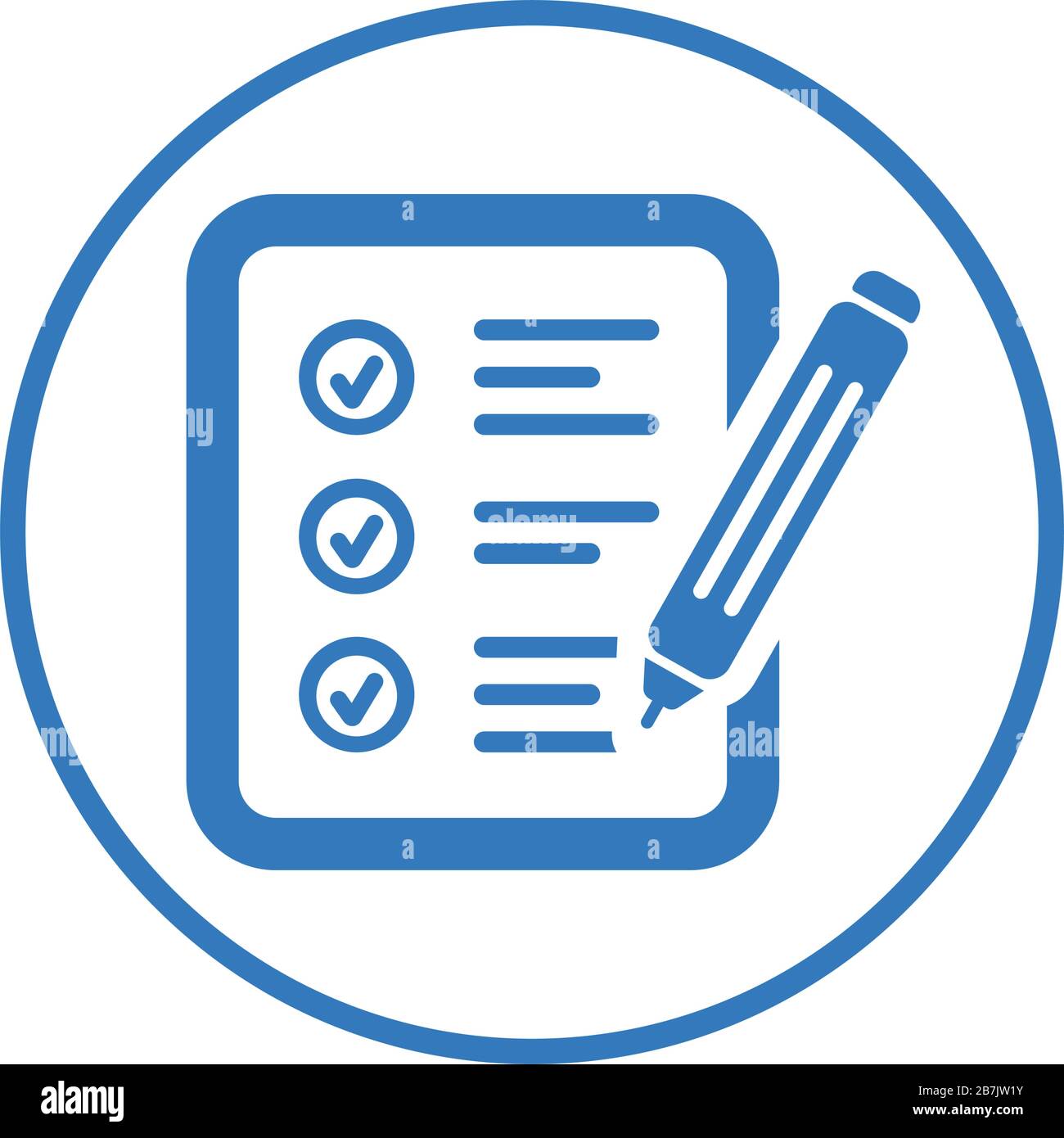 Audit, exam, survey report icon for any use like print, website etc ...