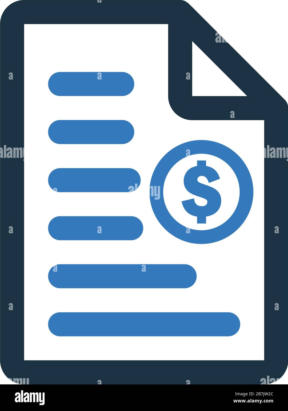 Bill, invoice, receipt icon- Well organized and fully editable Vector ...