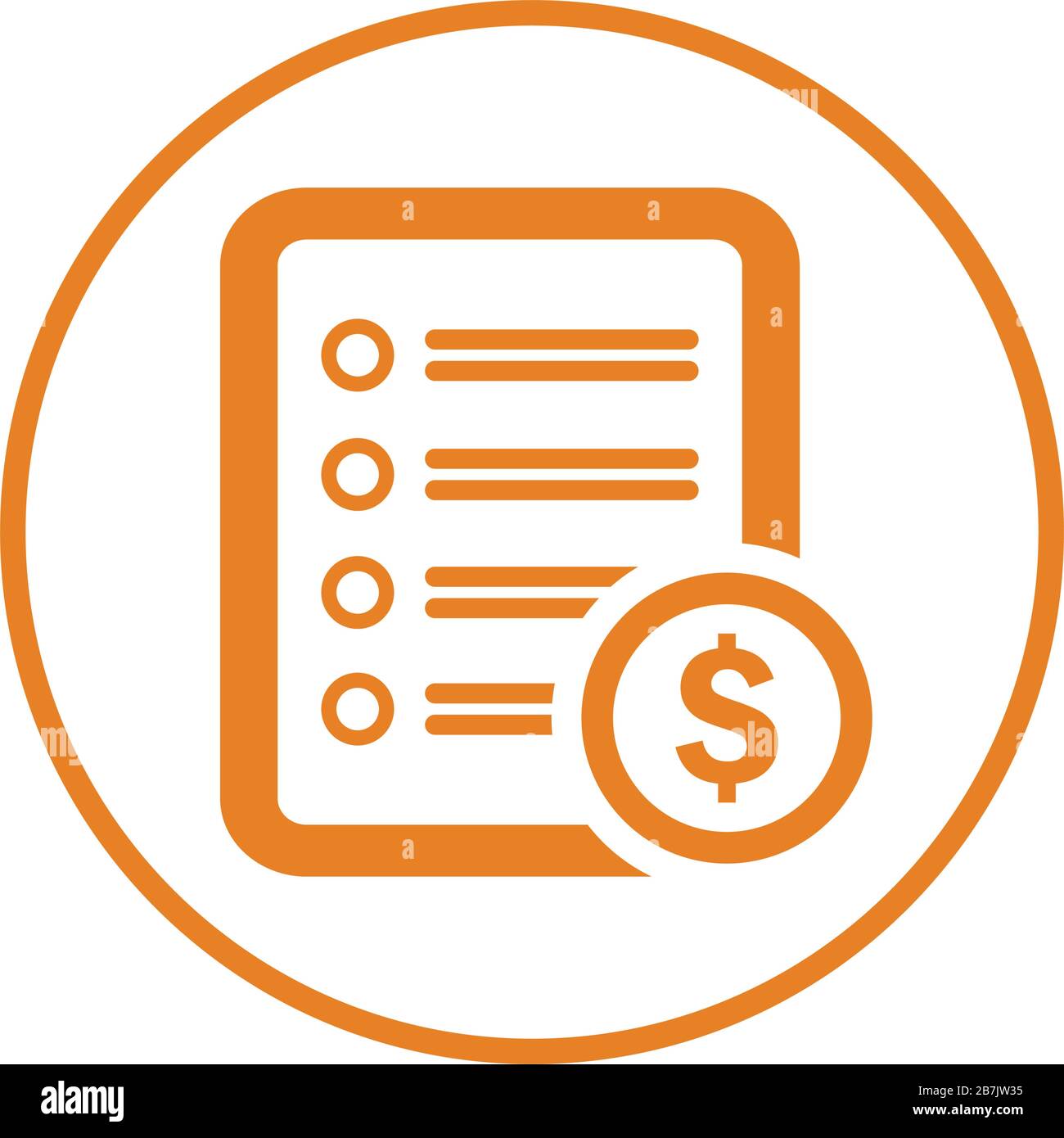 Bill, invoice, receipt icon- Well organized and fully editable Vector ...