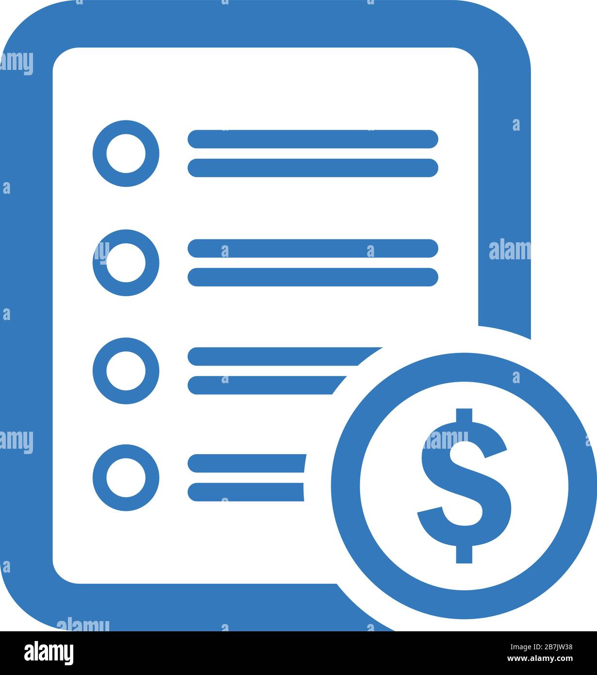 Bill, invoice, receipt icon- Well organized and fully editable Vector ...