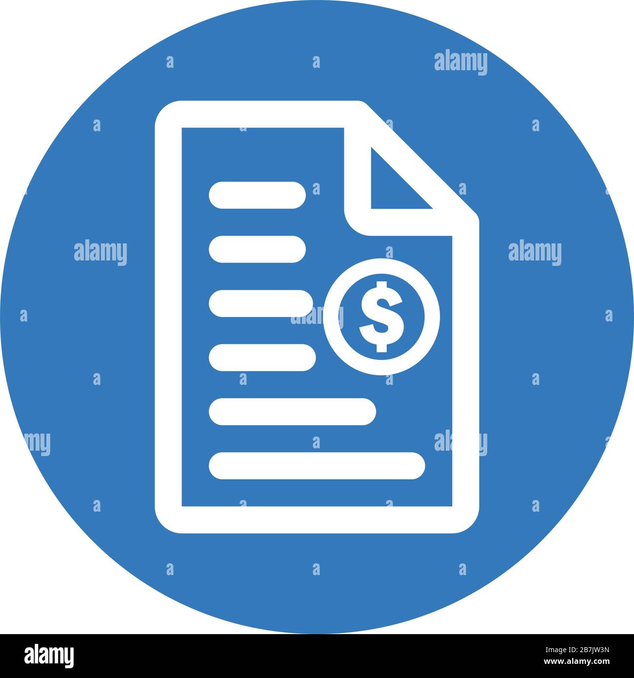 Bill, invoice, receipt icon- Well organized and fully editable Vector ...