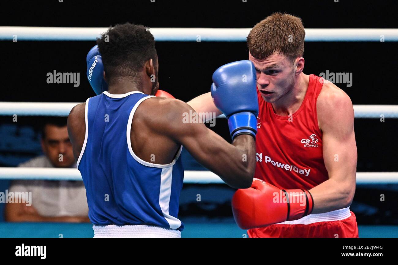 Stratford, United Kingdom. 16th Mar, 2020. Bout 139. Lewis Richardson ...