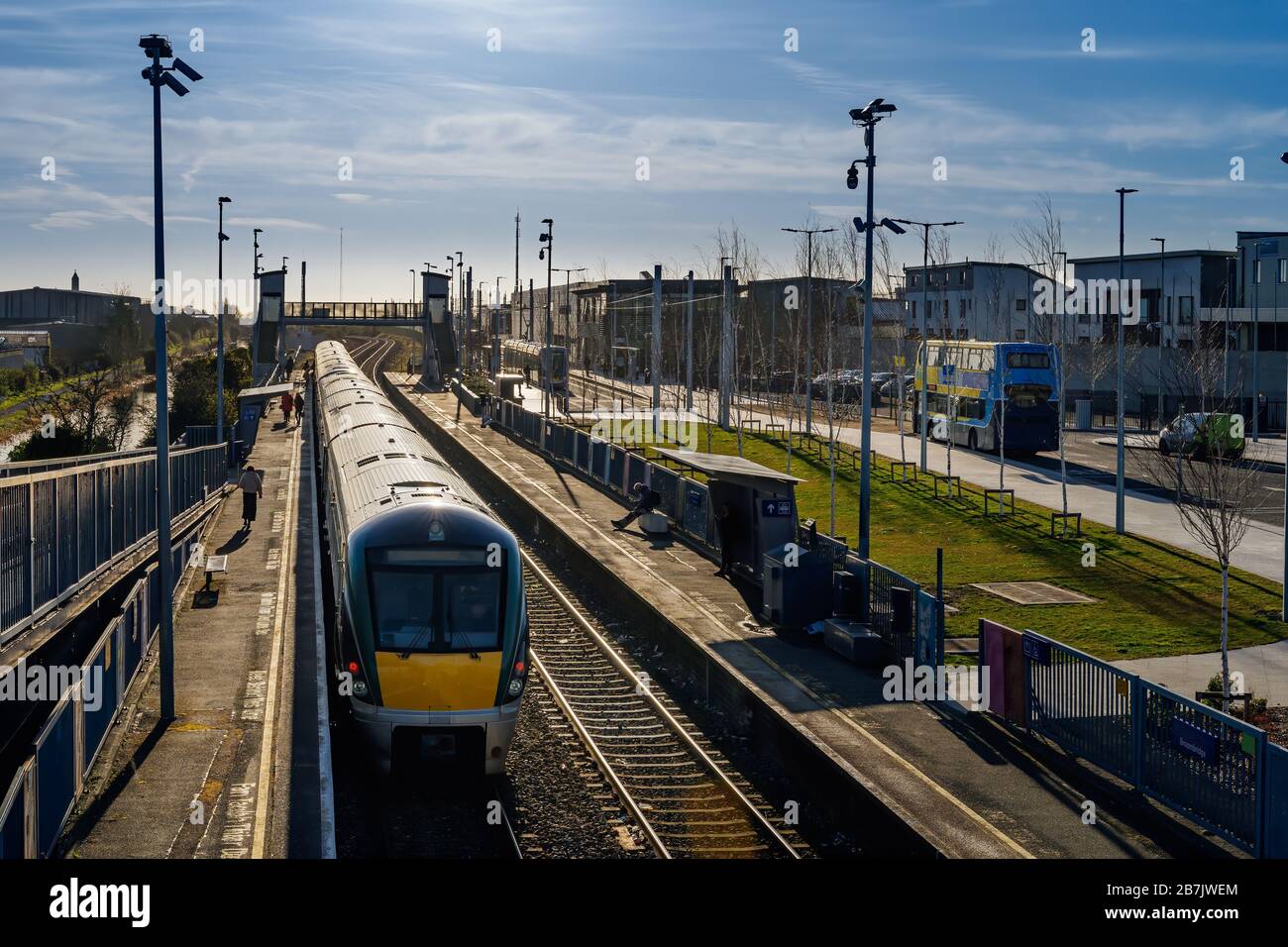 Dublin transportation hub for tram, train and bus in Broombridge ...