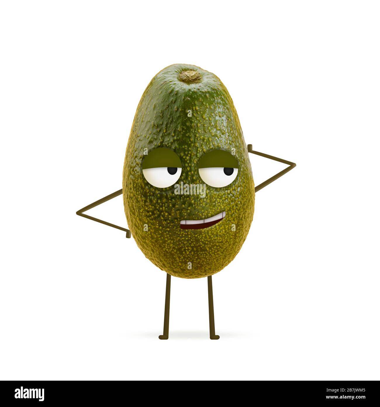 Cartoon avocado character on Cut Out Stock Images & Pictures - Alamy