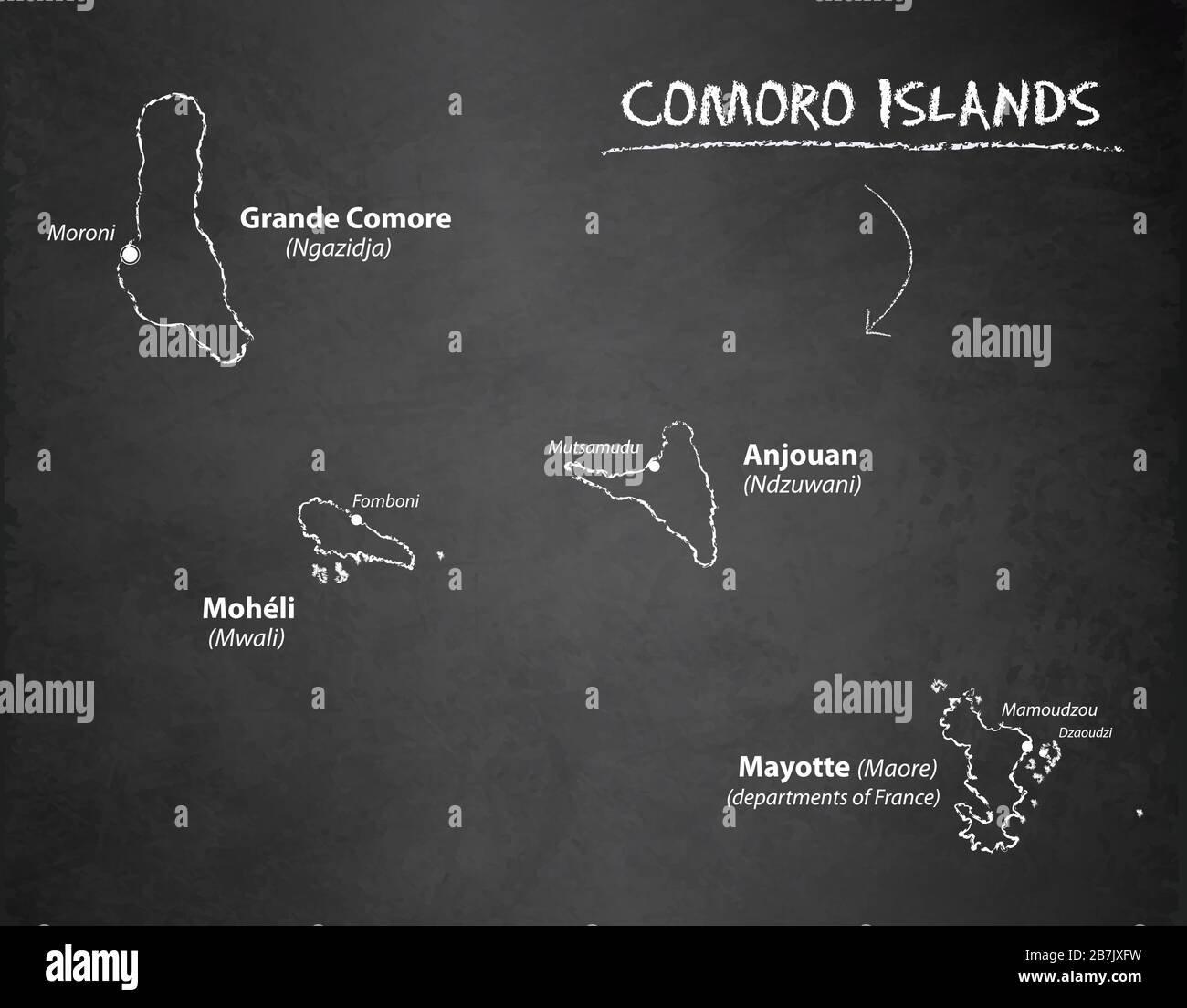 Comoro map hi-res stock photography and images - Alamy