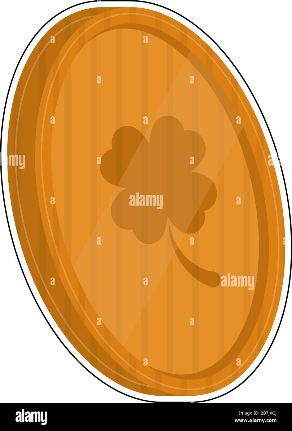 Isolated golden clover coin Stock Vector Image & Art - Alamy