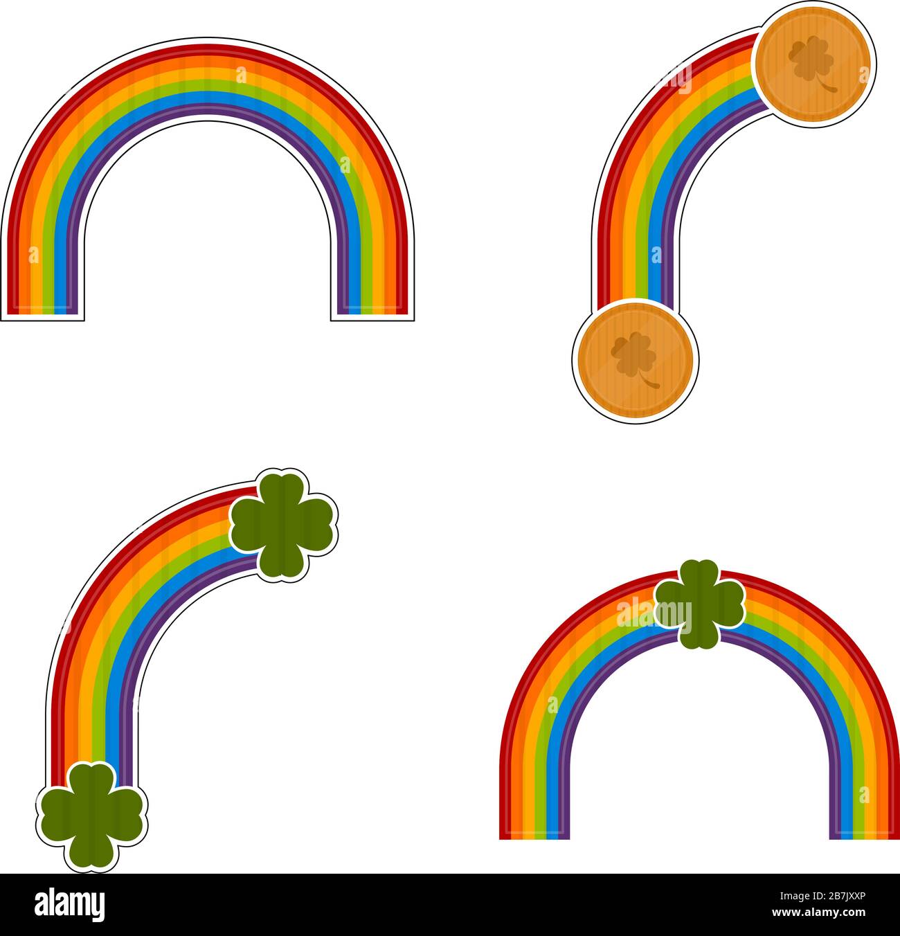 Set of rainbows icons Stock Vector Image & Art - Alamy