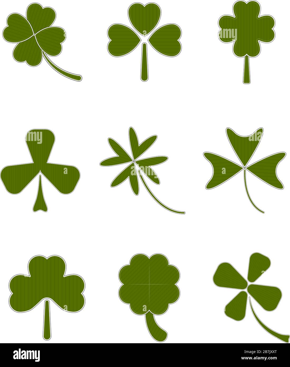 Set of clovers icons Stock Vector Image & Art - Alamy