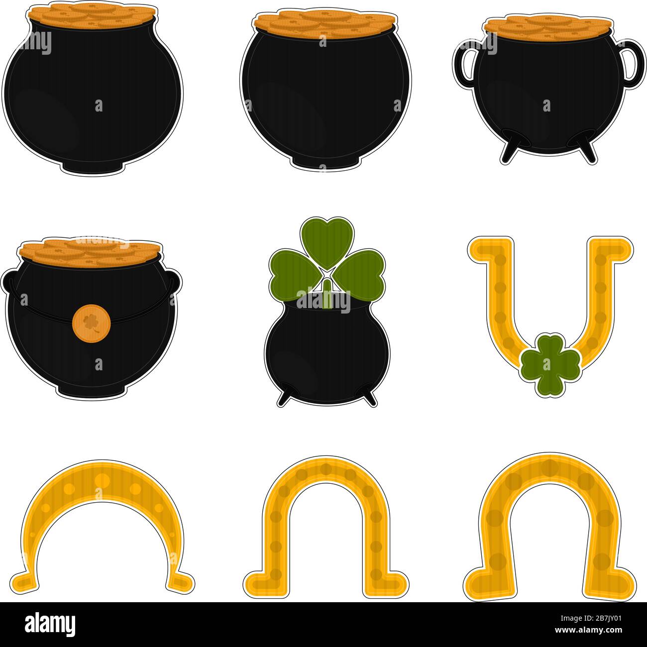 Set of irish lucky icons Stock Vector Image & Art - Alamy