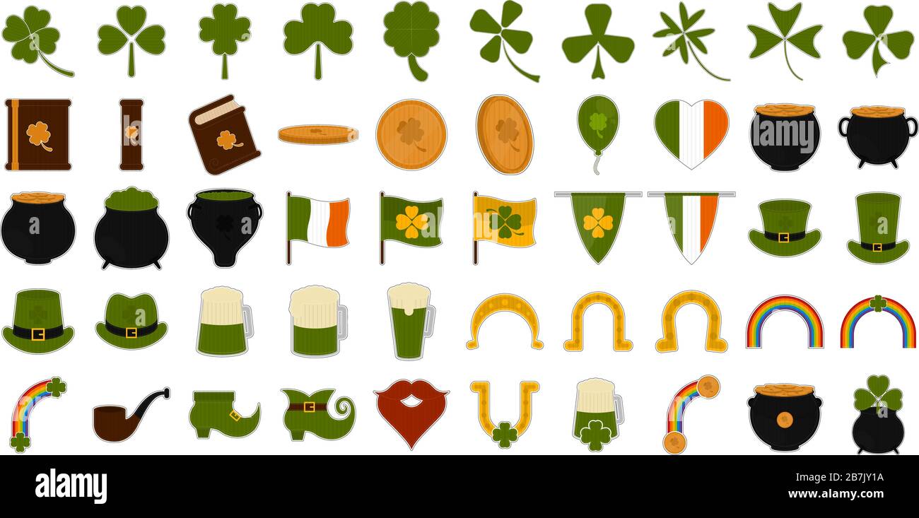 Saint patrick day icons Stock Vector Images - Alamy