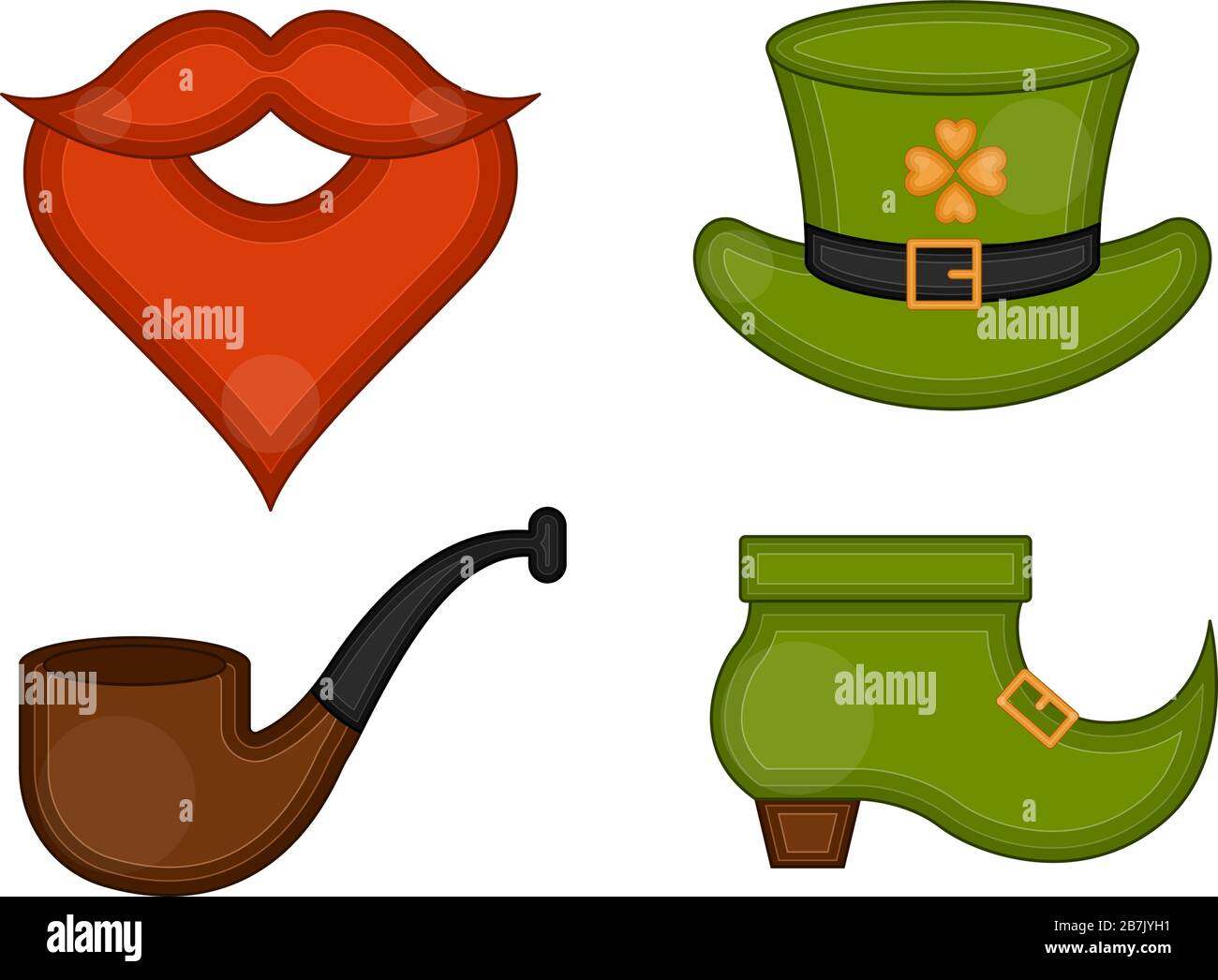 Set of irish elf accessories Stock Vector Image & Art - Alamy