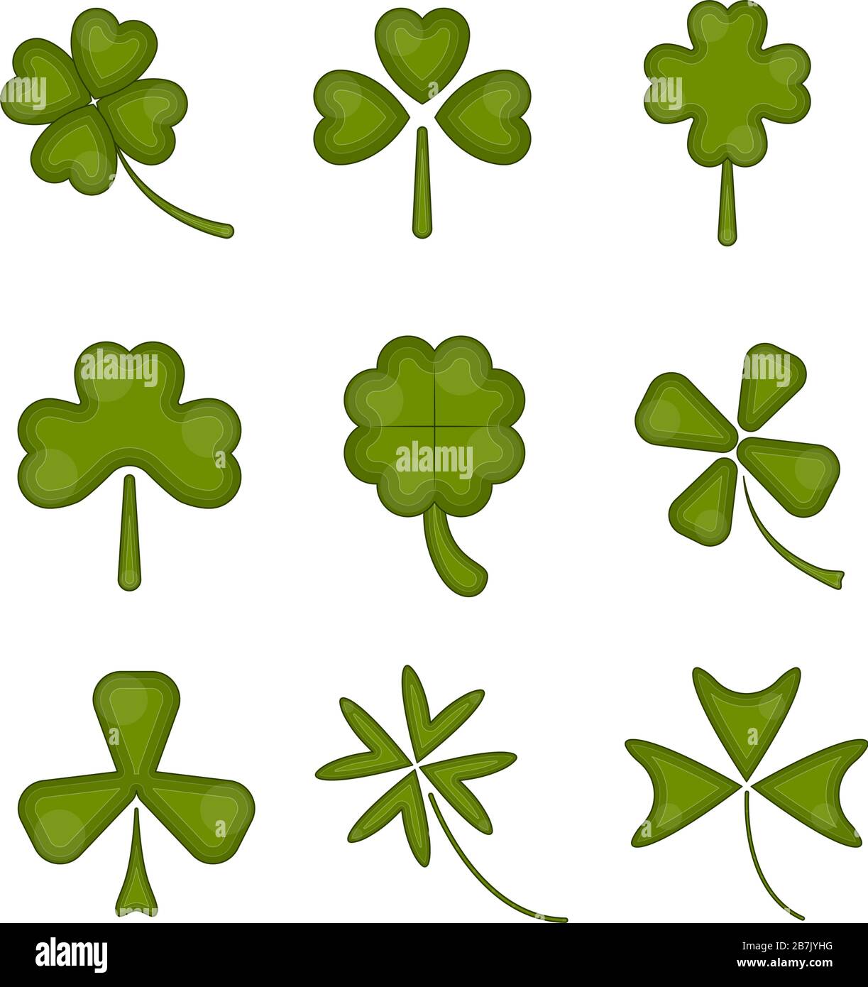 Set of clovers icons Stock Vector Image & Art - Alamy