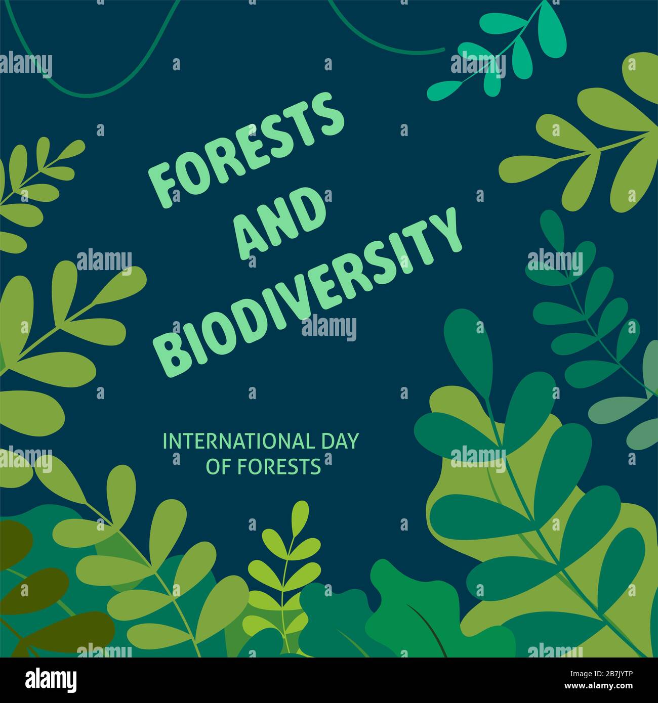 Design for celebrating International Day of Forest, march 21th in ...