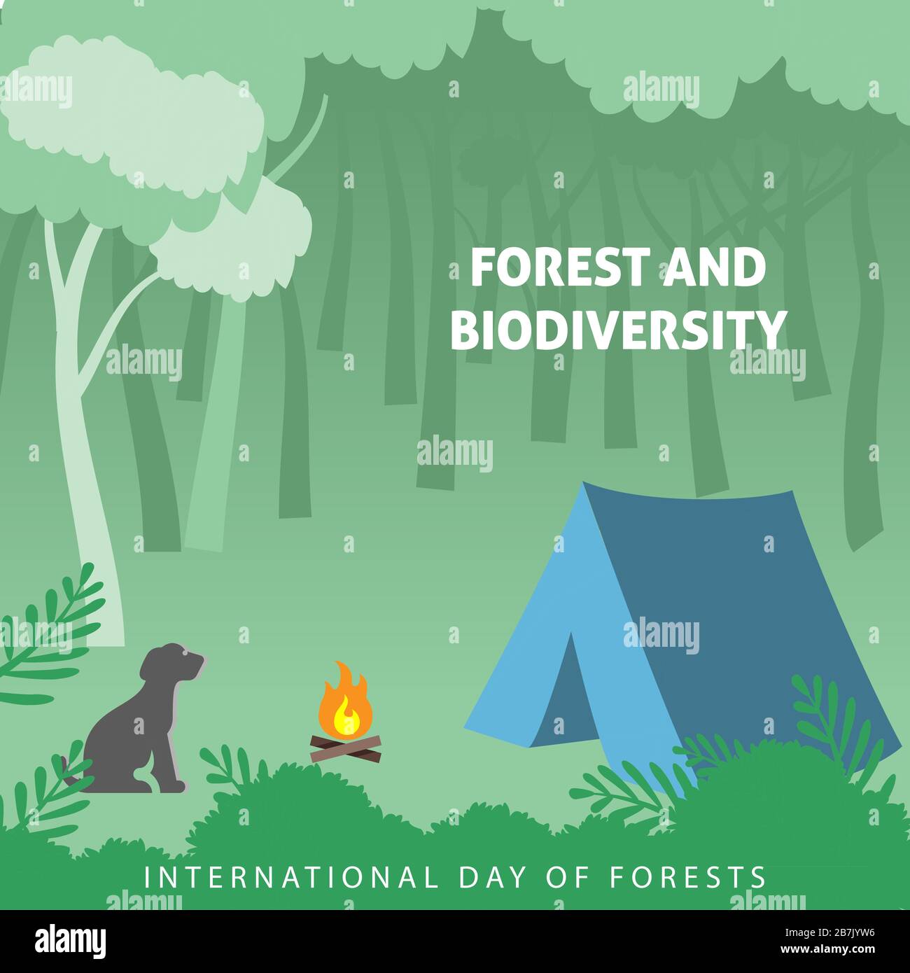 Design for celebrating International Day of Forest, march 21th in ...
