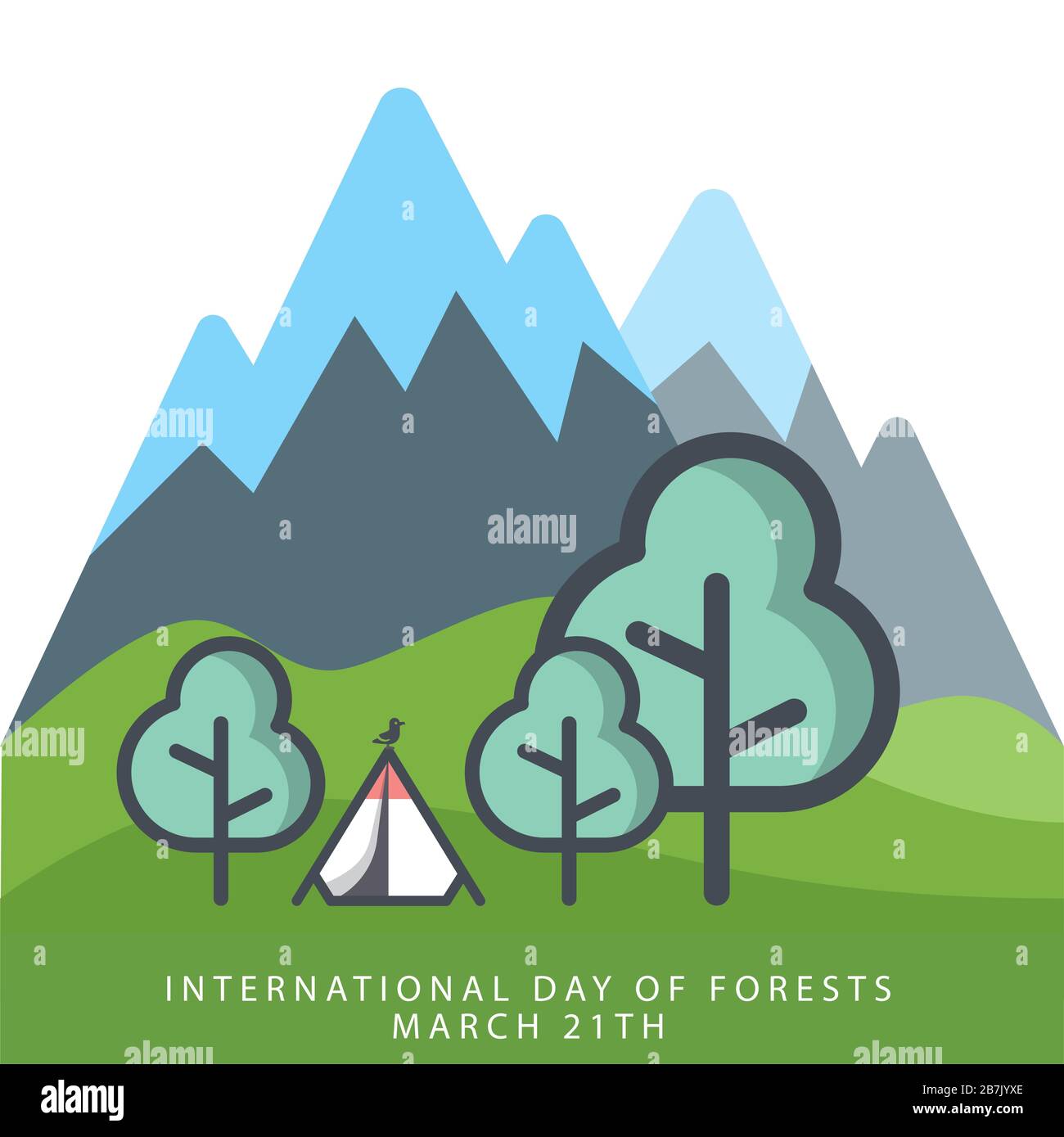 Design for celebrating International Day of Forest, march 21th in ...