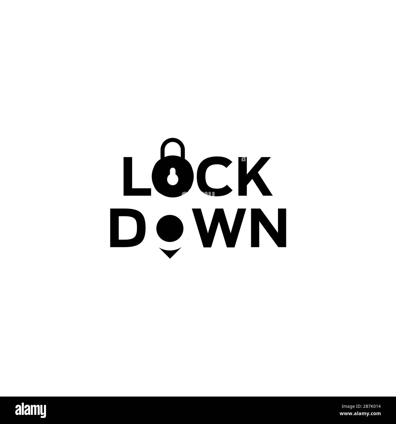 Lockdown text, infographics. Global pandemic health warning concept ...