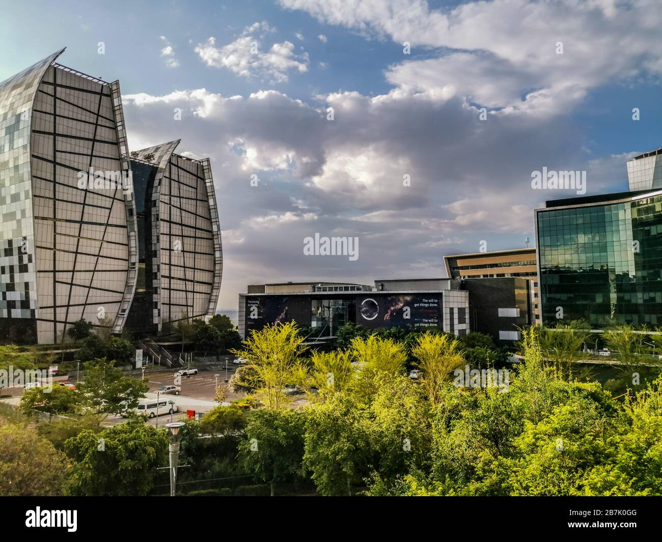 Johannesburg, South Africa - Jan 1 2020 : HDR photo of Sandton offices ...