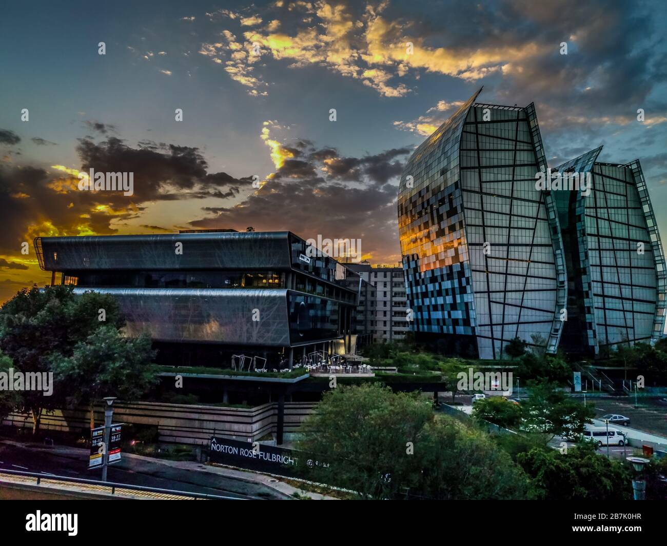 Johannesburg, South Africa - Jan 1 2020 : HDR photo of Sandton offices ...