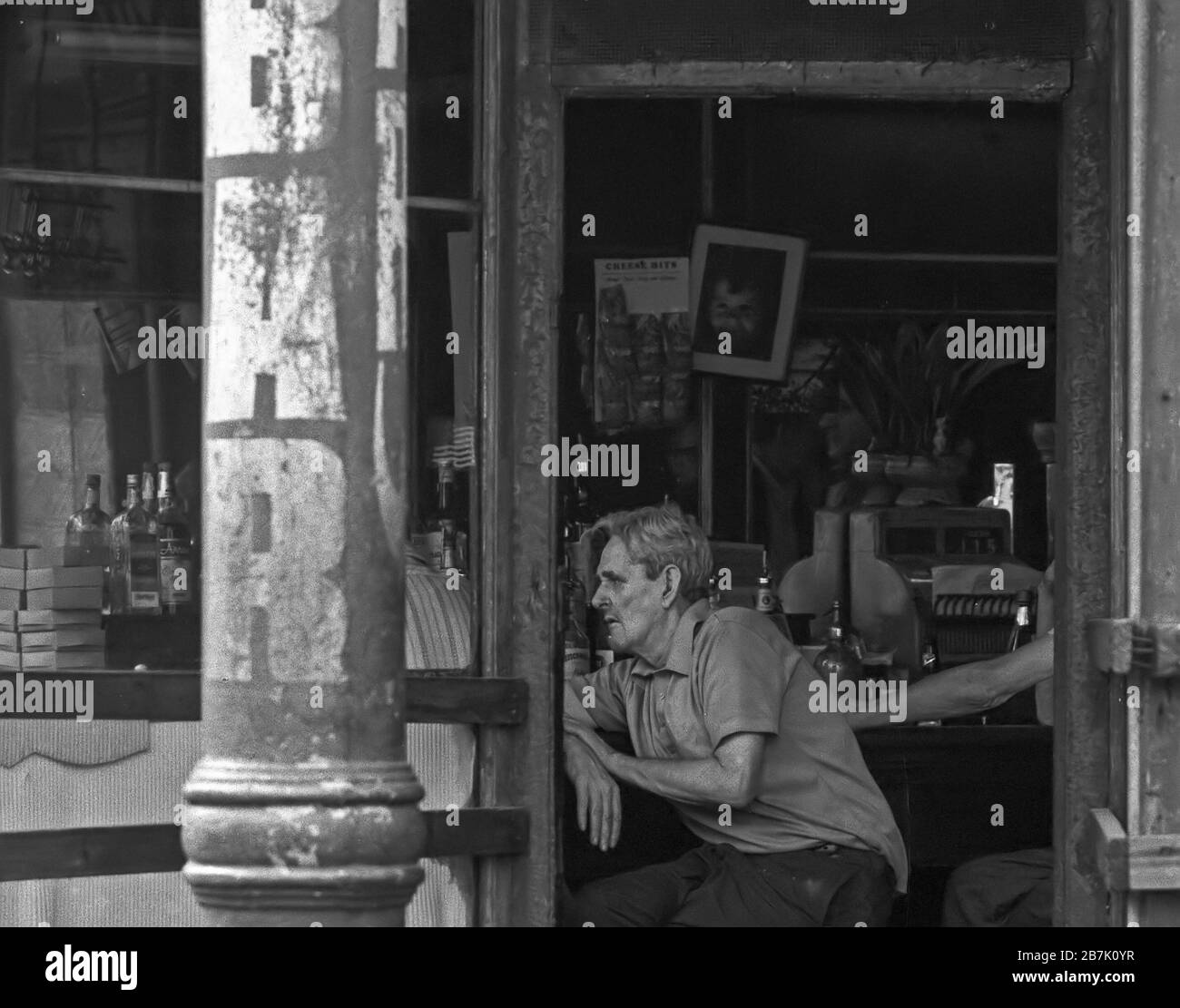 Old sign on side Black and White Stock Photos & Images - Alamy