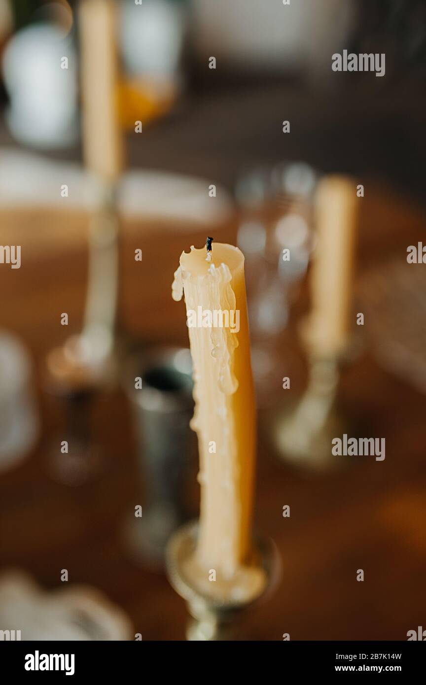 Dying candle flame hi-res stock photography and images - Alamy