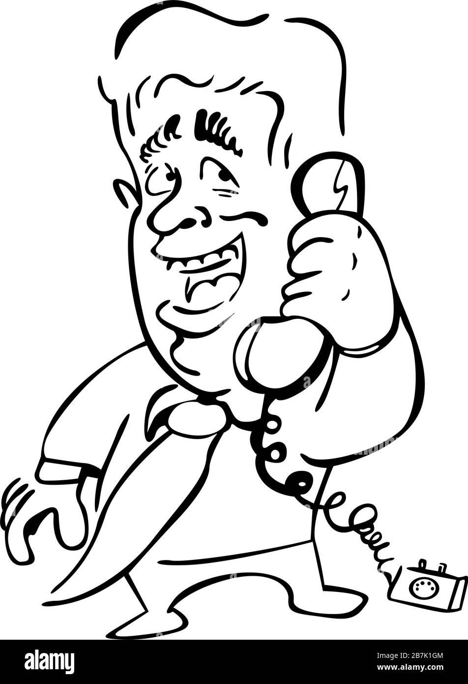 Cartoon drawing talking receiver hi-res stock photography and images ...