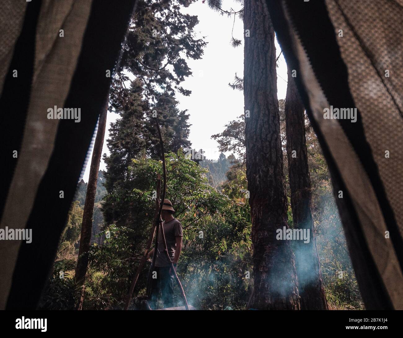 camp environment and nature and outdoor fire pit Stock Photo - Alamy