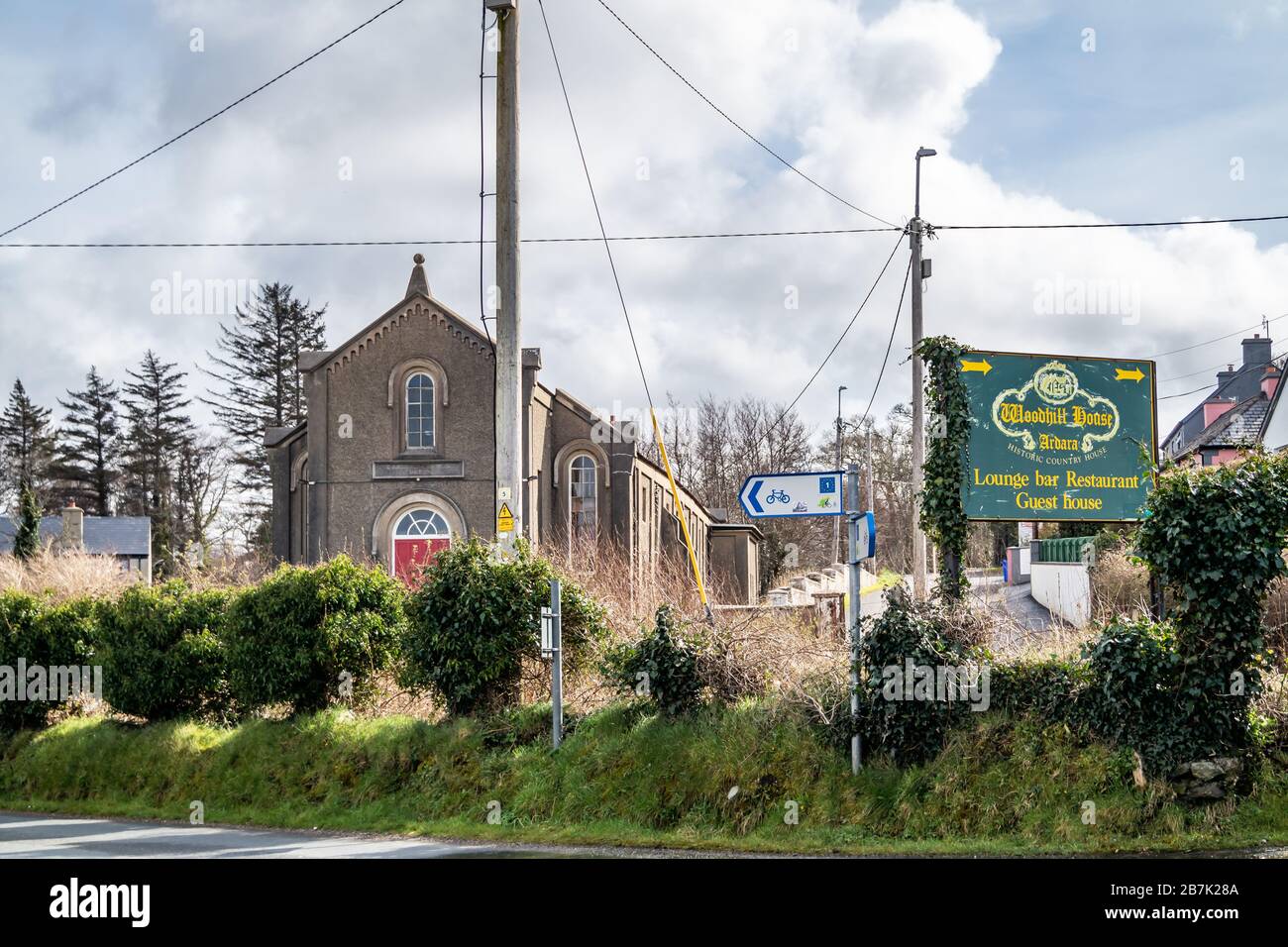ARDARA, COUNTY DONEGAL / IRELAND - MARCH 13 2020 : Ardara town is still ...