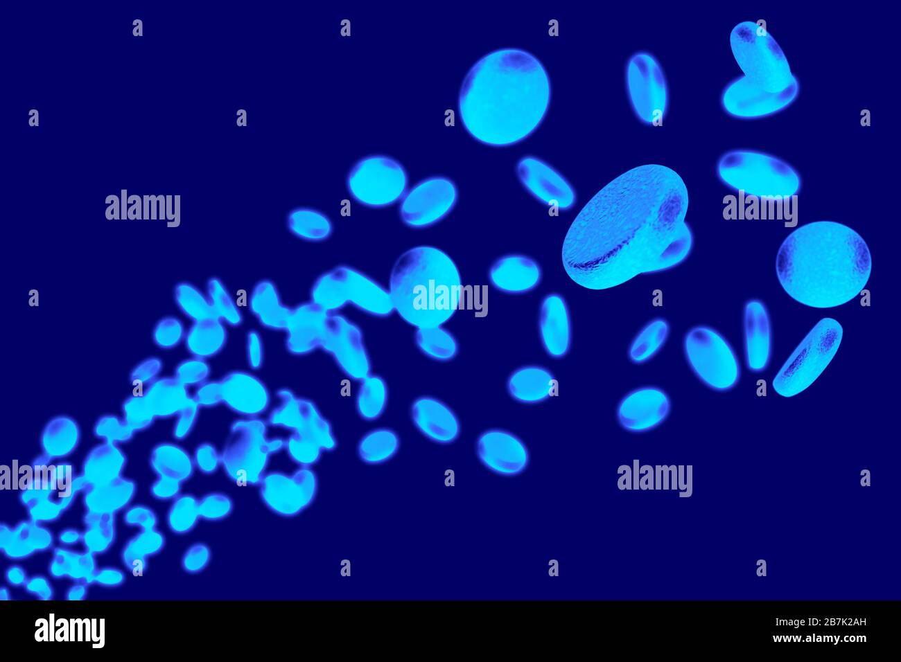 3D blood cells illustration - dissease concept Stock Photo - Alamy
