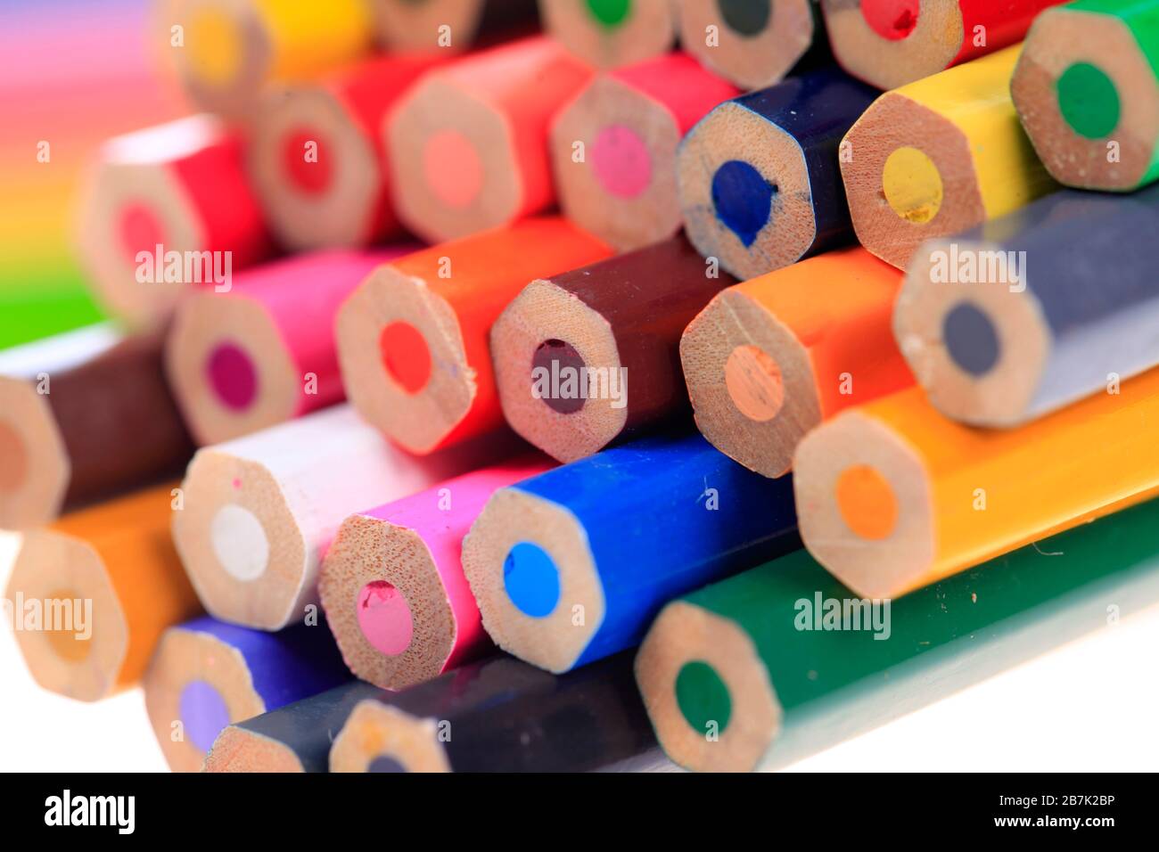 The color pencil, close-up shot Stock Photo - Alamy