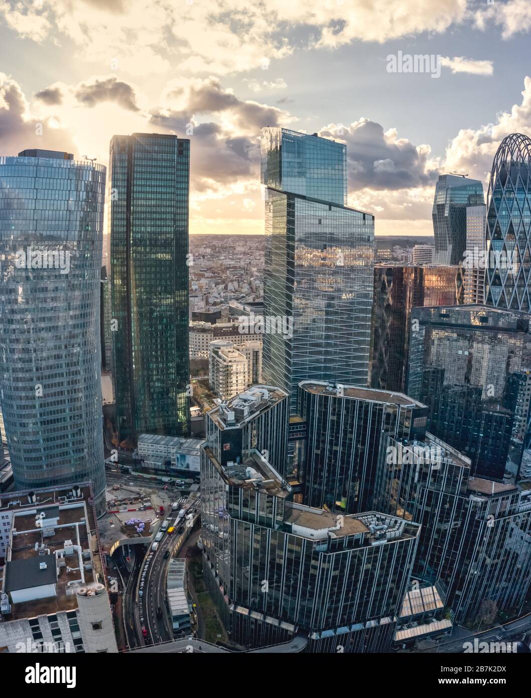 Paris by drone hi-res stock photography and images - Alamy