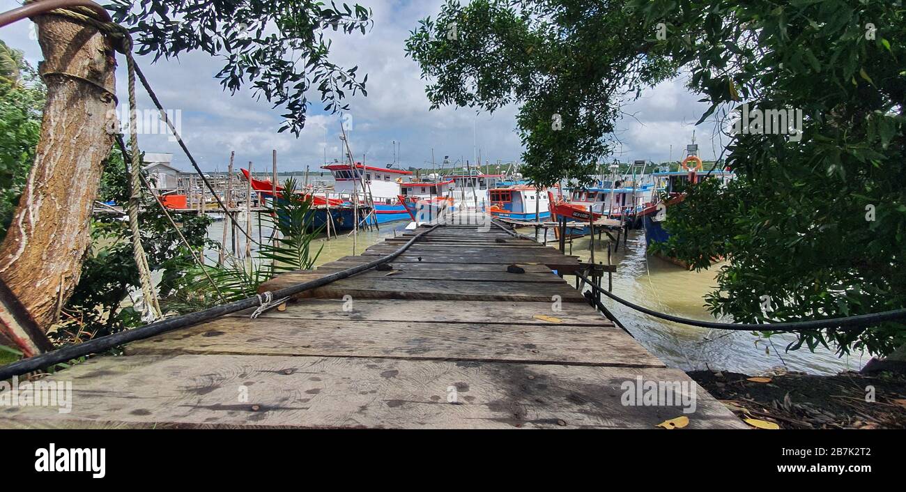 Telaga Air, Sarawak / Malaysia - March 15, 2020: The Beautiful Fishing ...