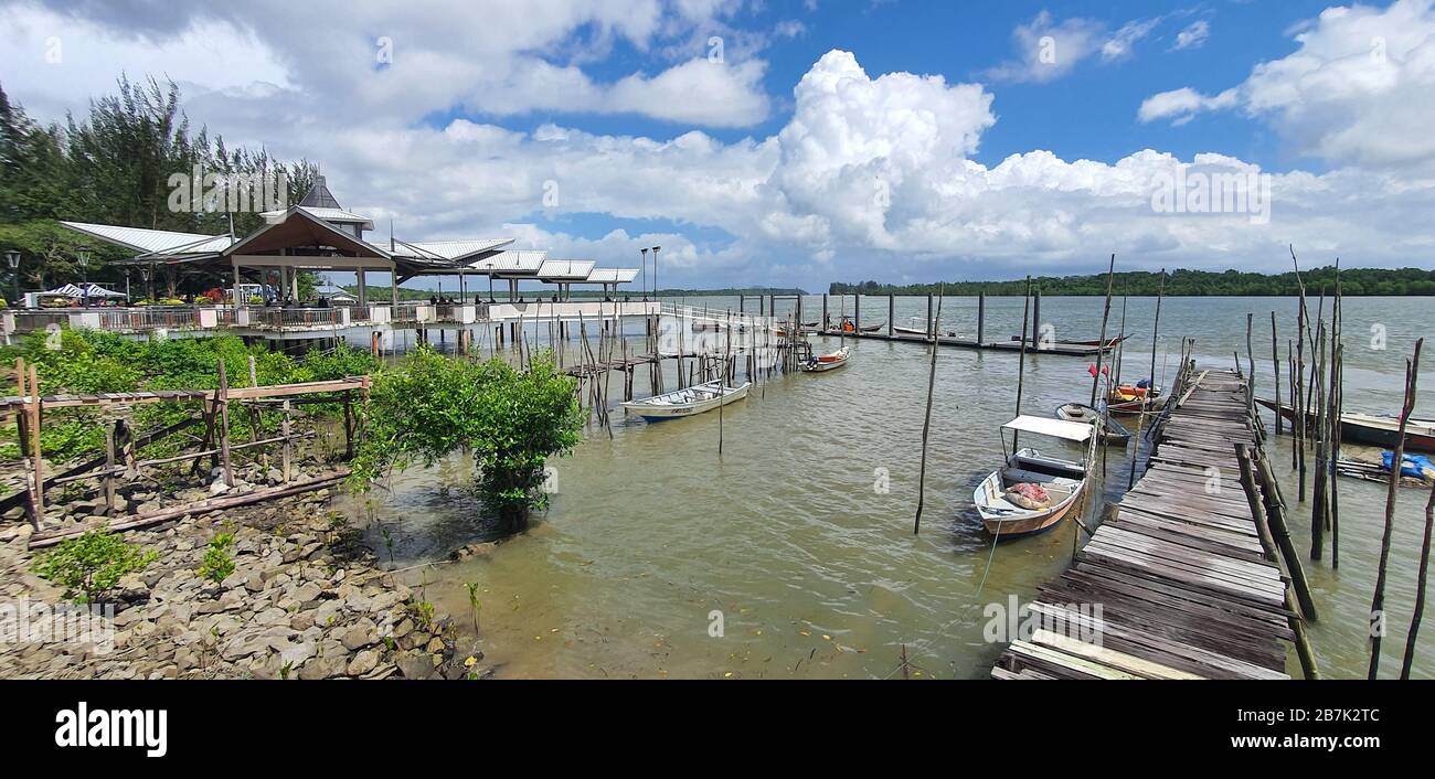 Telaga Air, Sarawak / Malaysia - March 15, 2020: The Beautiful Fishing ...
