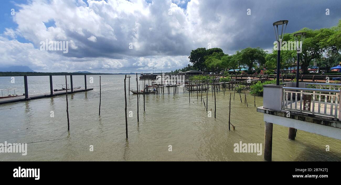 Telaga Air, Sarawak / Malaysia - March 15, 2020: The Beautiful Fishing ...